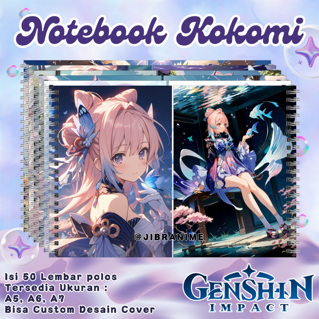 Jual NoteBook Kokomi Genshin Impact / Notebook Kokomi / Buku Catatan ...