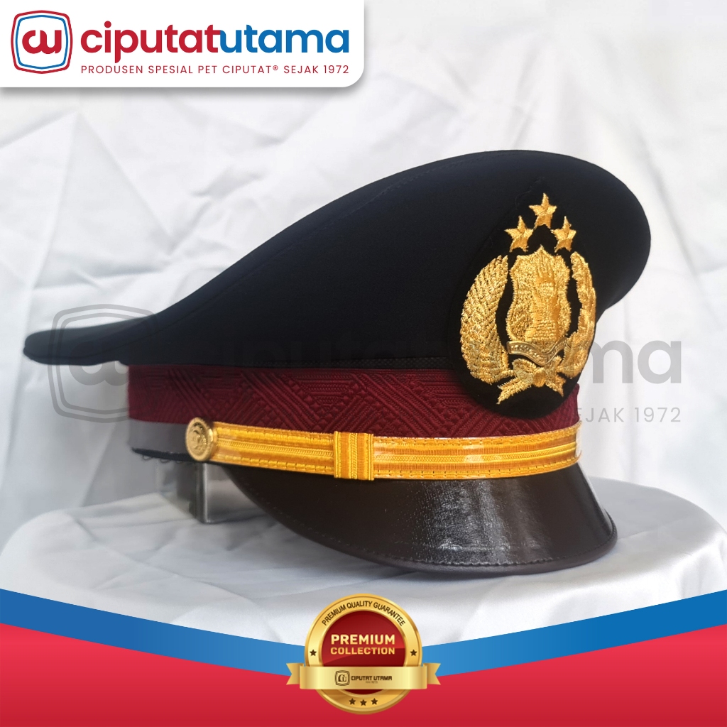 Jual TOPI PET PDH PDU PAMA COKLAT POLKI POLRI | Shopee Indonesia
