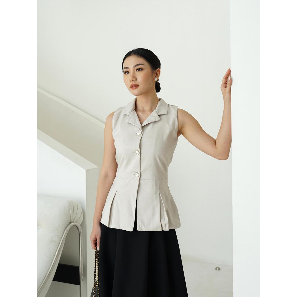 Jual Beige Studio - Cornellia Top / Atasan Vest Wanita | Shopee Indonesia