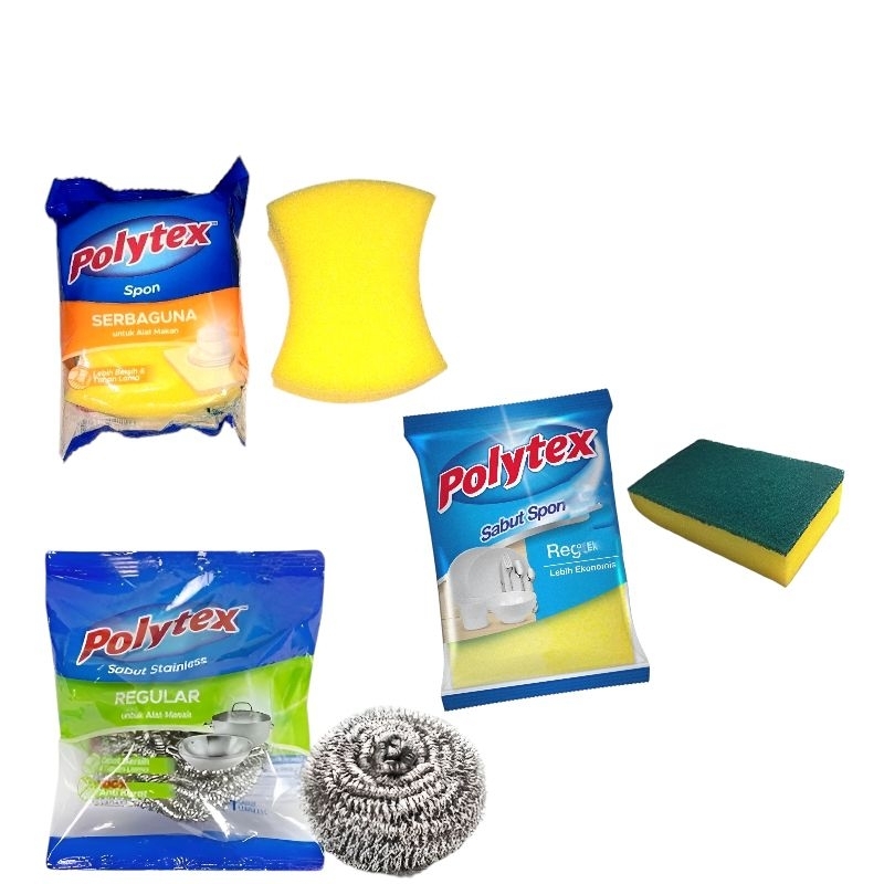 Jual polytex spons cuci piring Serbaguna sabut stainless | Shopee Indonesia