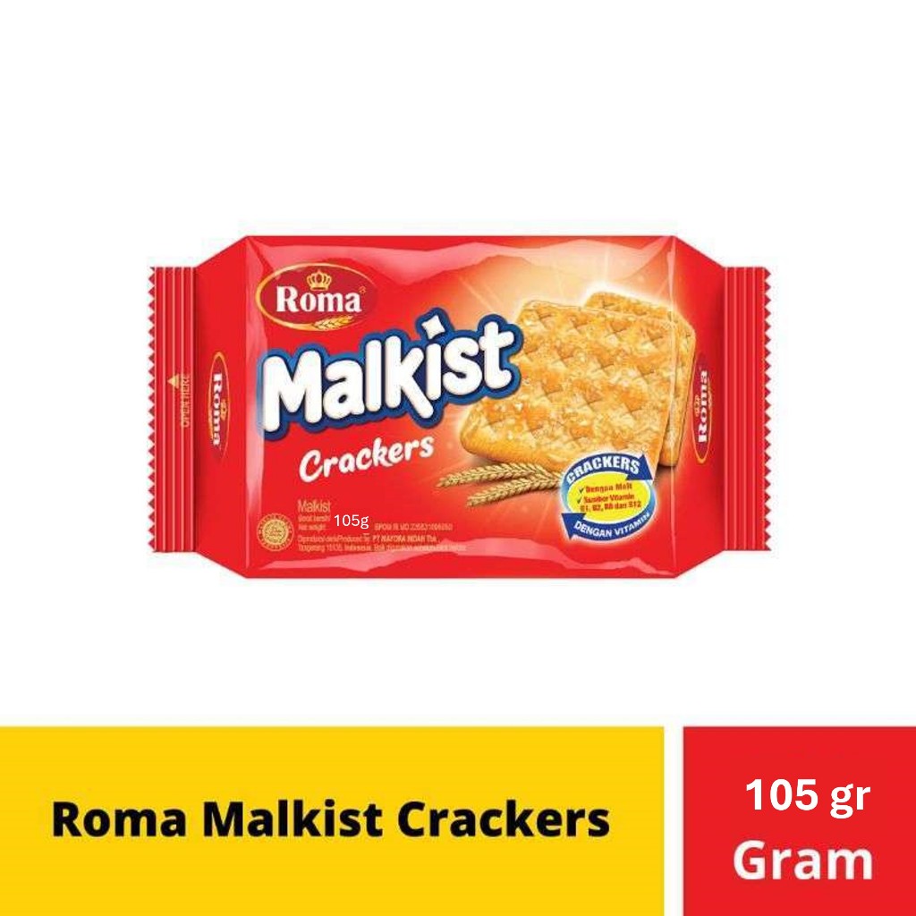 Jual Roma biskuit malkist crackers gula [105 gr] | Shopee Indonesia