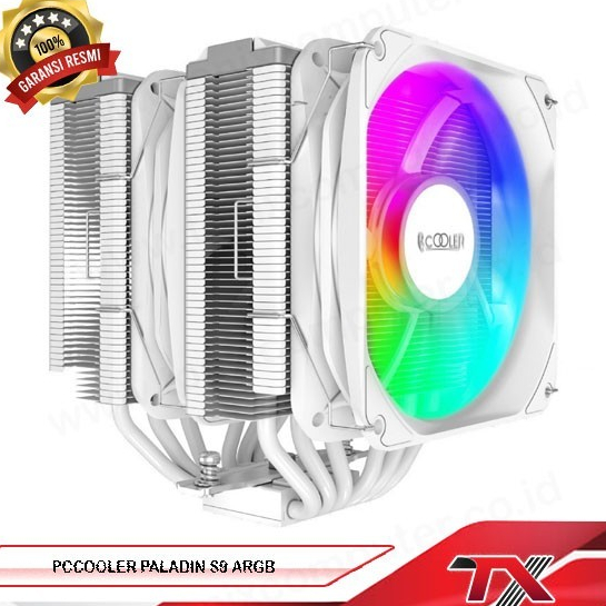 Jual PCCOOLER PALADIN S9 WHITE ARGB Dual Tower HSF CPU Cooler | Shopee ...