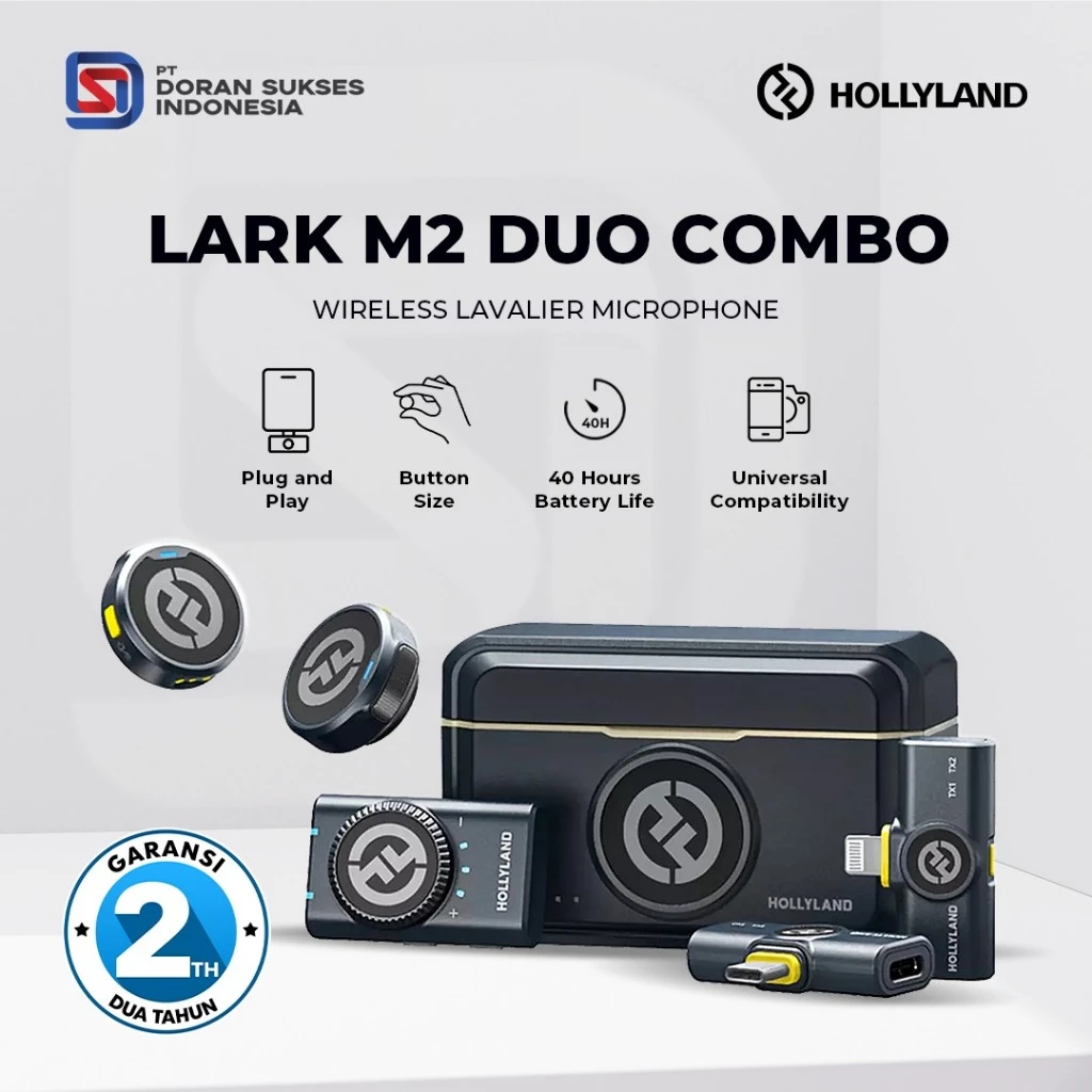 Jual Hollyland Lark M2 Duo Combo Microphone Mic Wireless Garansi Resmi ...