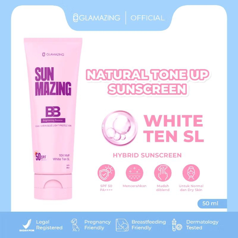 Jual [ORIGINAL] Glamazing SUNSCREEN - Sunmazing Brigthening Booster SPF ...