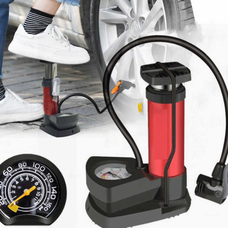 Jual Dijamin Terbaik Pompa Ban Mini Foot Pump Portable High Pressure ...