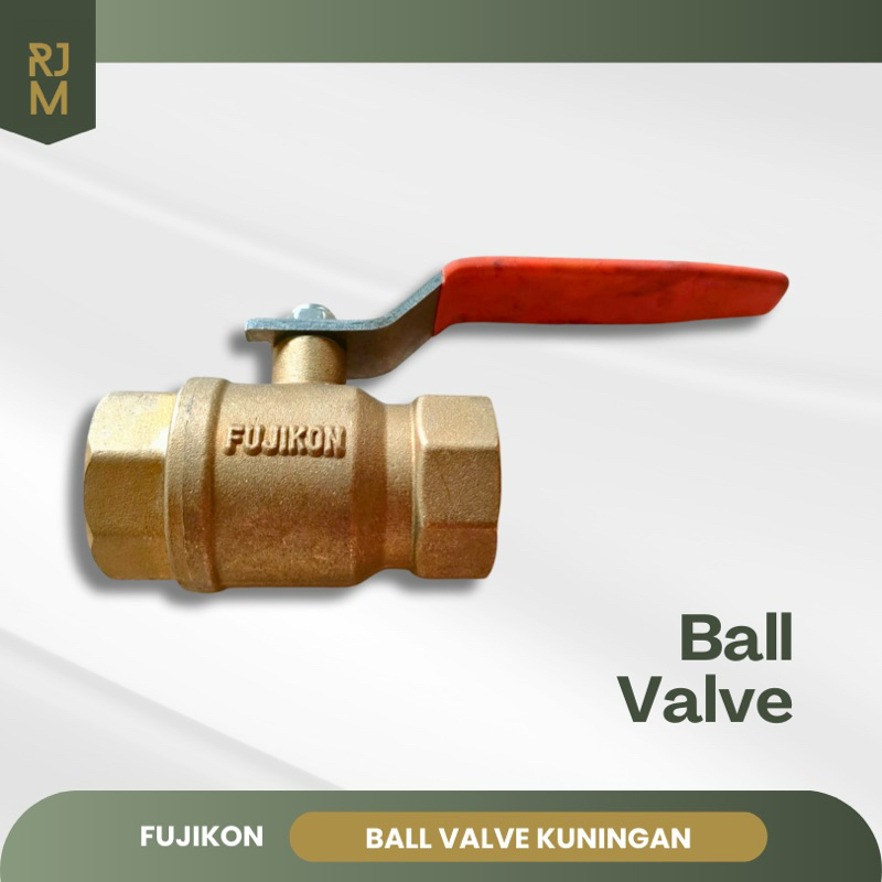 Jual Stop Kran Ball Valve Kuningan Gate Valve Kuningan 3/4" 1" FUJIKON ...