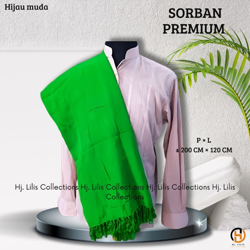 Jual SORBAN POLOS PREMIUM GRADE A NOMOR 1 SORBAN PANJANG JUMBO SORBAN ...