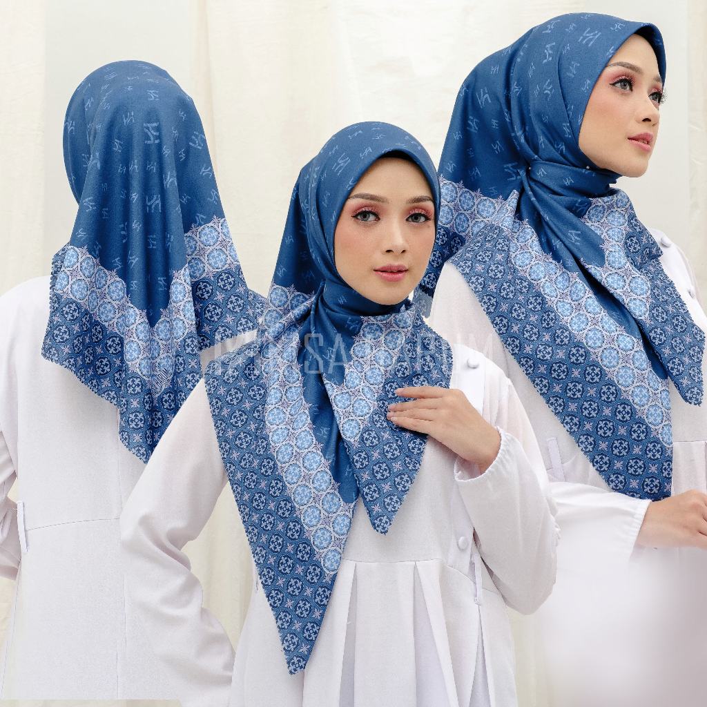 Jual KISA-Hijab segi empat voal mewah best seller laser cut warna ...