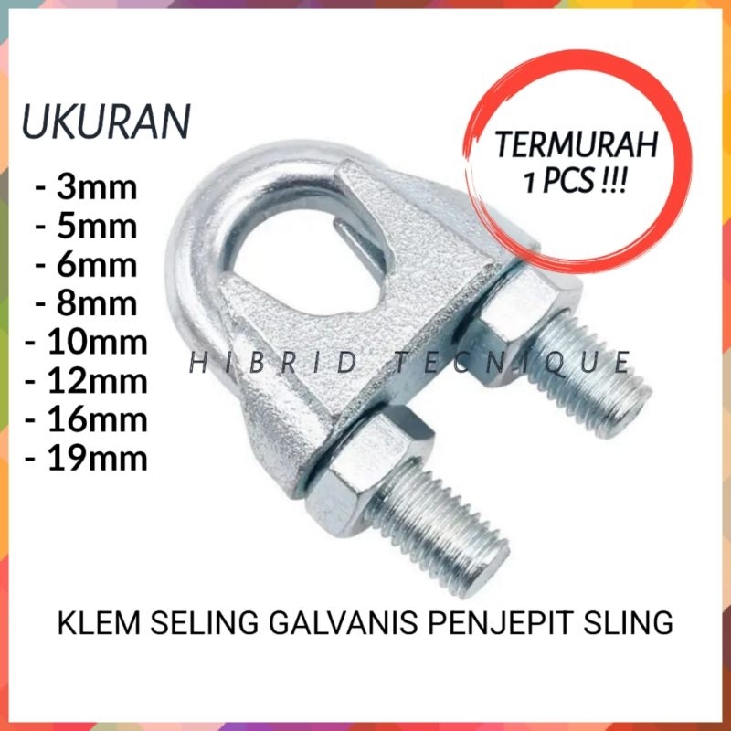 Jual Klem Kuku Macan Tali Seling Clamp Sling 3mm 5mm 6mm 8mm 10mm 12mm ...