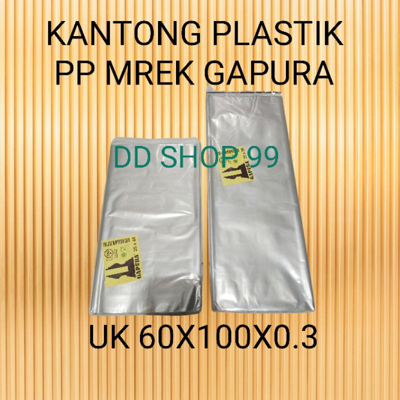 Jual Plastik PP Bening Uk 60X100, kantong Plastik Bening, Plastik PP(GAPURA) | Shopee Indonesia