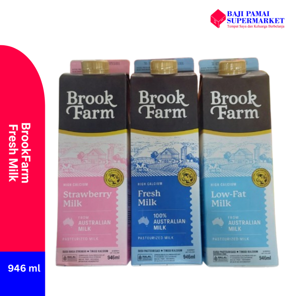 Jual Brook Farm Fresh Milk 946 ml All Variant BrookFarm | Shopee Indonesia
