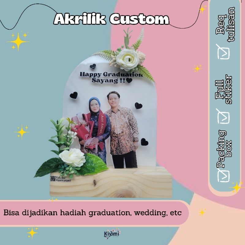 Jual Akrilik Custom Hadiah Graduation Wisuda Kado Pernikahan Unik ...