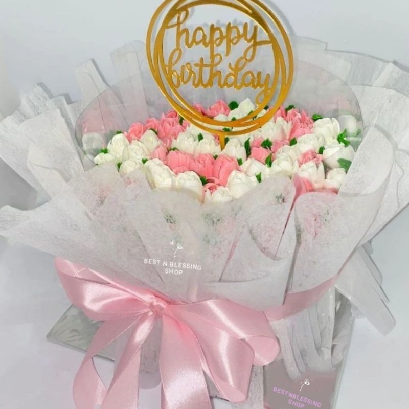 Jual Bucket Flower Cake Kue Buket Hari Ibu Wisuda Tart Ulang Tahun ...