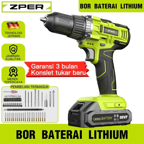 Jual ZPER Mesin Bor Listrik Bor Baterai Cordless Cas Tangan Murah Berkualitas Bor Tanpa Kabel ...