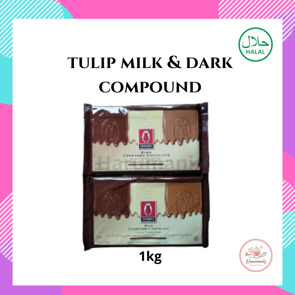 Jual Tulip Dark Chocolate Milk Chocolate White Chocolate Compound 1kg ...