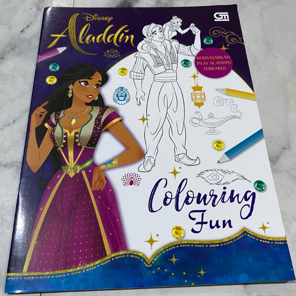 Jual Aladdin disney princess jasmine coloring book buku mewarnai anak ...