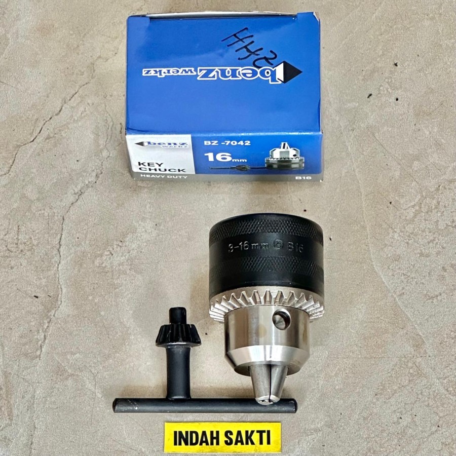 Jual Kepala Bor 16mm Polos Key Chuck Benz BZ-7042 | Shopee Indonesia