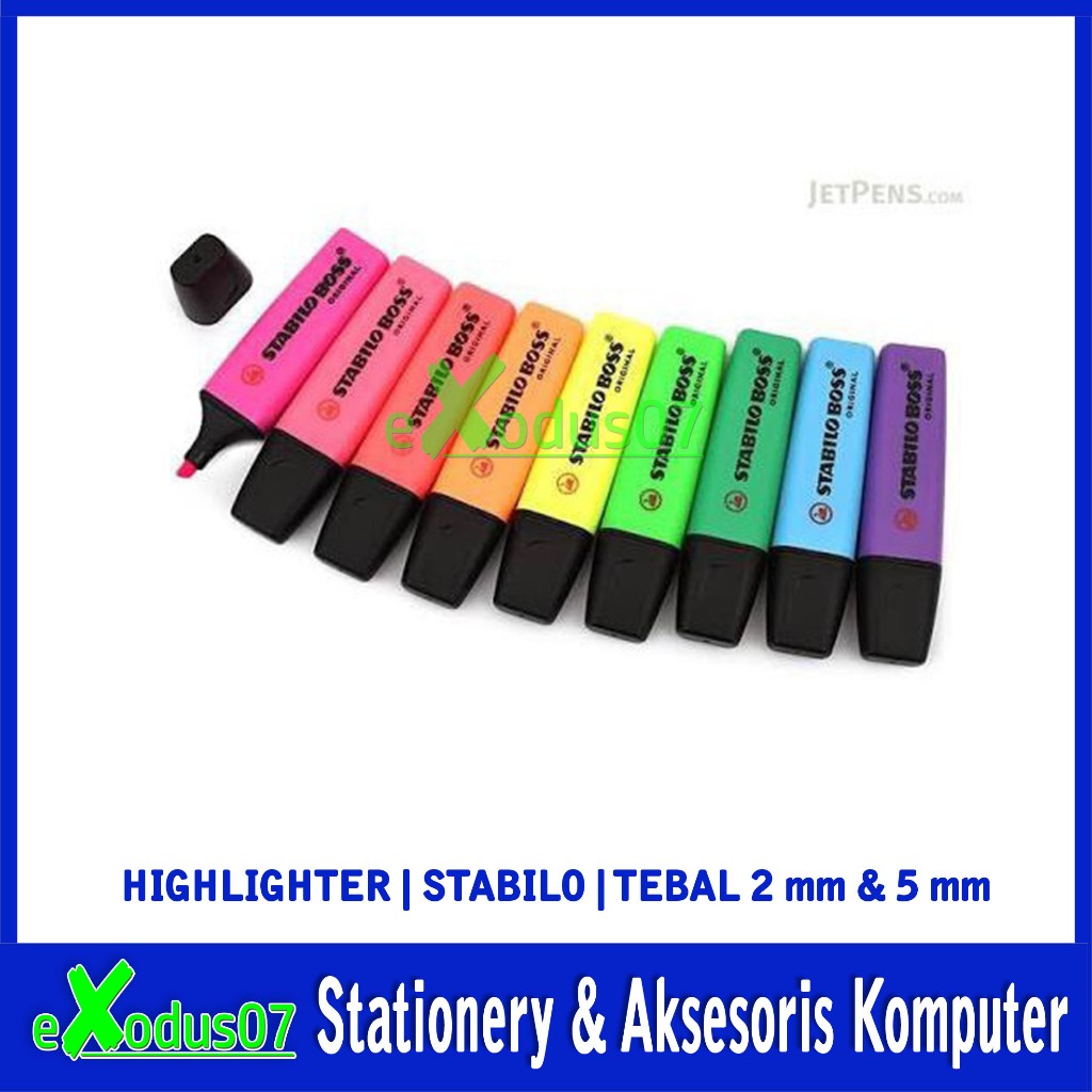 Jual HIGHLIGHTER / STABILO / PENANDA DOKUMEN MERK STABILO BOSS | Shopee ...