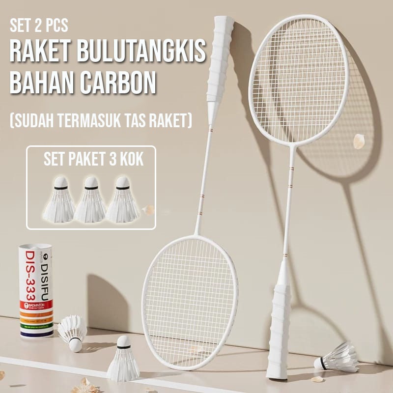 Jual 2 PCS Raket Bulu Tangkis Raket Badminton Tunggal/ Raket Badminton ...