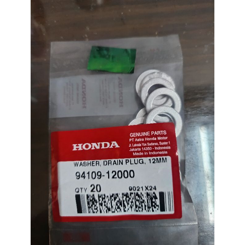 Jual WASHER DRAIN PLUG 12MM RING PEMBUANGAN OLI 12MM ORIGINAL AHM ...