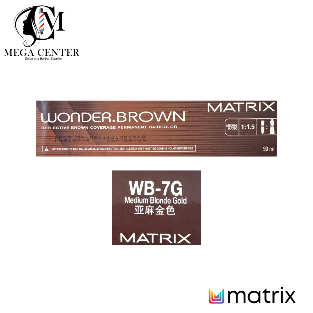 Jual MATRIX Wonder Brown 7G ( Medium Blonde Gold ) | Shopee Indonesia