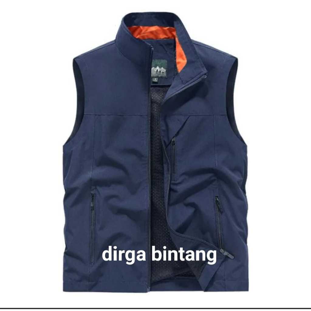 Jual jaket rompi pria/rompi outdoor/rompi safety first | Shopee Indonesia