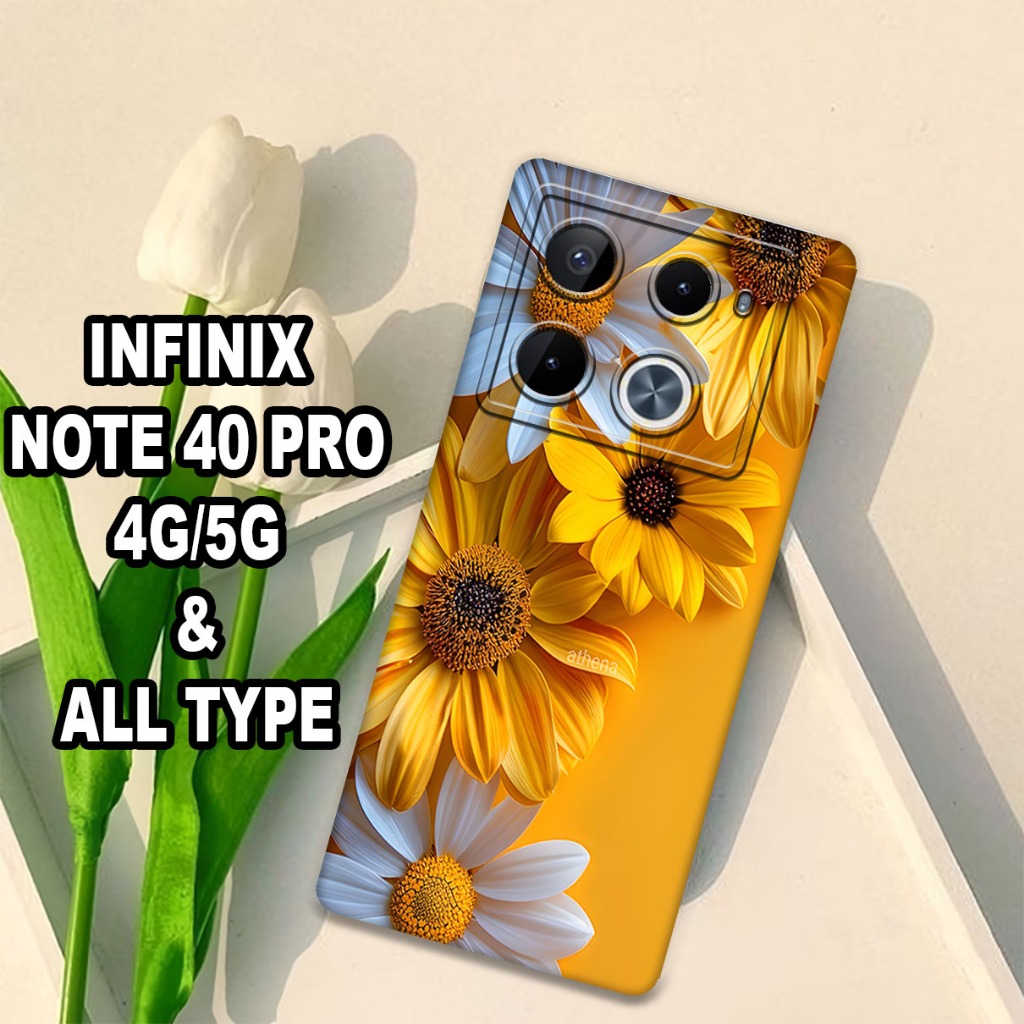Jual (KS26) Softcase karet untuk INFINIX NOTE 40 PRO 2024 Motif gambar karakter Bunga/casing ...