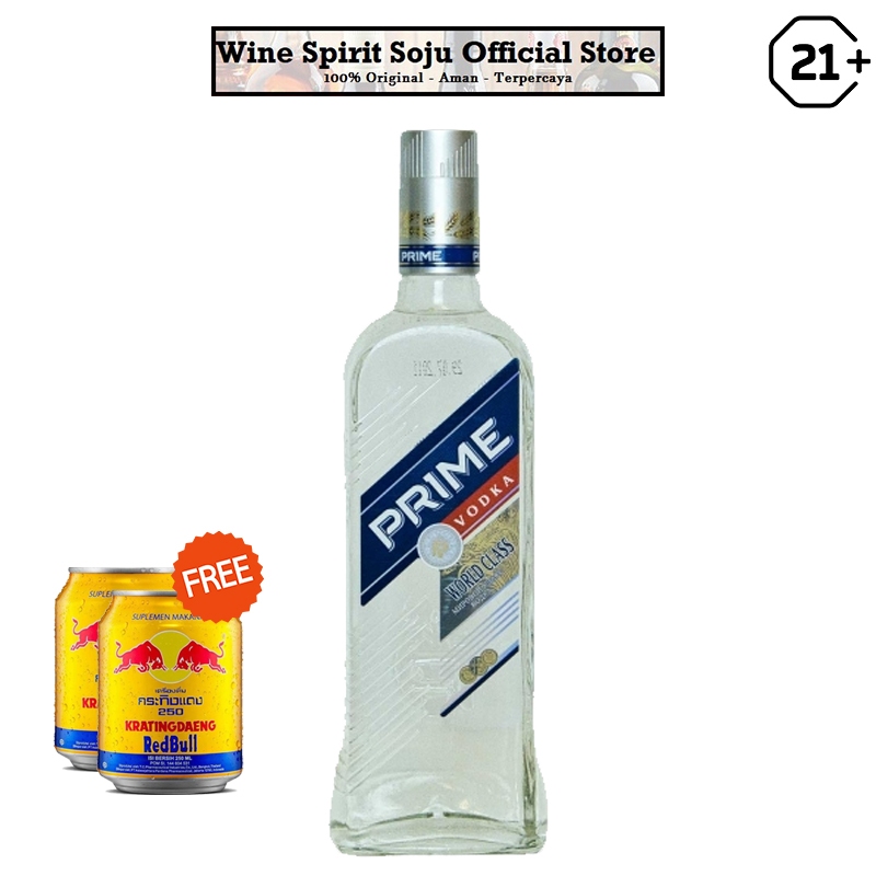 Jual Prime Vodka 700ml Free 2 Mixer Kratingdaeng Redbull | Shopee Indonesia