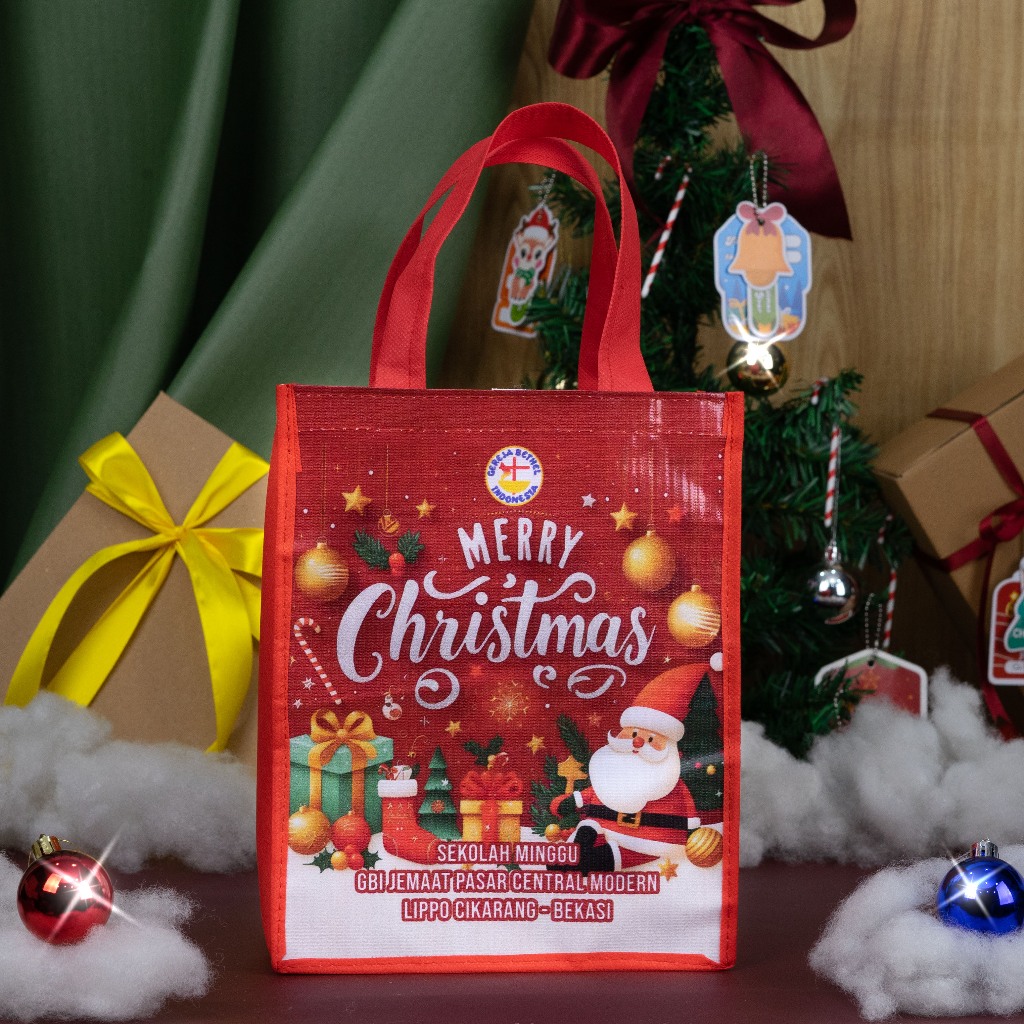 Jual Bingkisan Natal Goodie Bag CUSTOM / Tas hampers natal / Tas ...