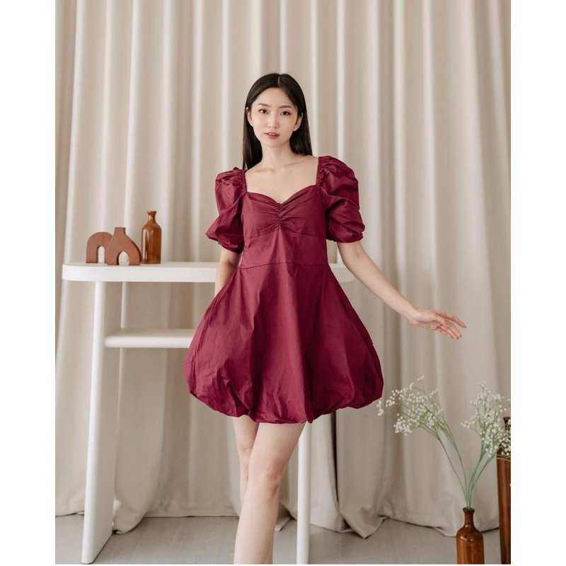 Jual Merry Dress Mini Pakaian Wanita Korea - Svella | Shopee Indonesia