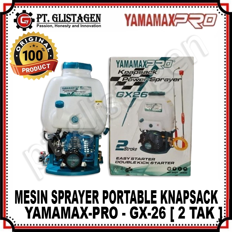 Jual YAMAMAX GX 26 Mesin Sprayer Portable KNAPSACK Alat Semprot Hama 15L 20L 2 Tak GX26 | Shopee ...