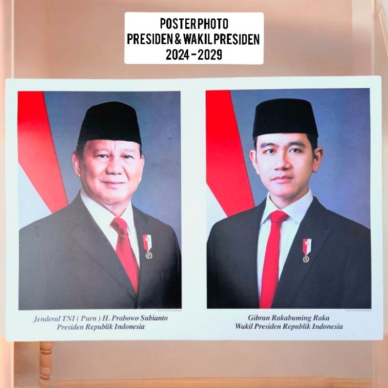 Jual Poster foto resmi presiden dan wakil presiden indonesia bahan ...