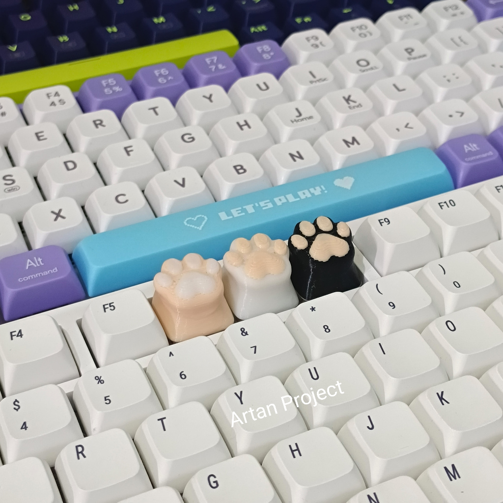 Jual kitty paw keycaps artisan keyboard mechanical | Shopee Indonesia
