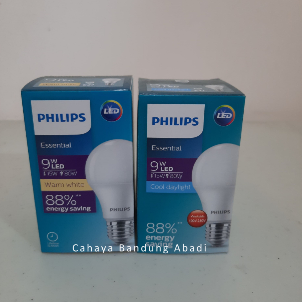 Jual Lampu Philips Essential LED Bulb 9W 9 Watt Putih Kuning Cool Daylight Warm White 6500K ...