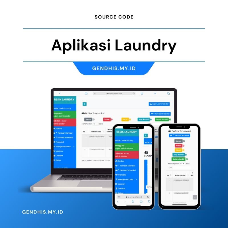 Jual Aplikasi Laundry Website Source Code Pencatatan Transaksi | Shopee ...