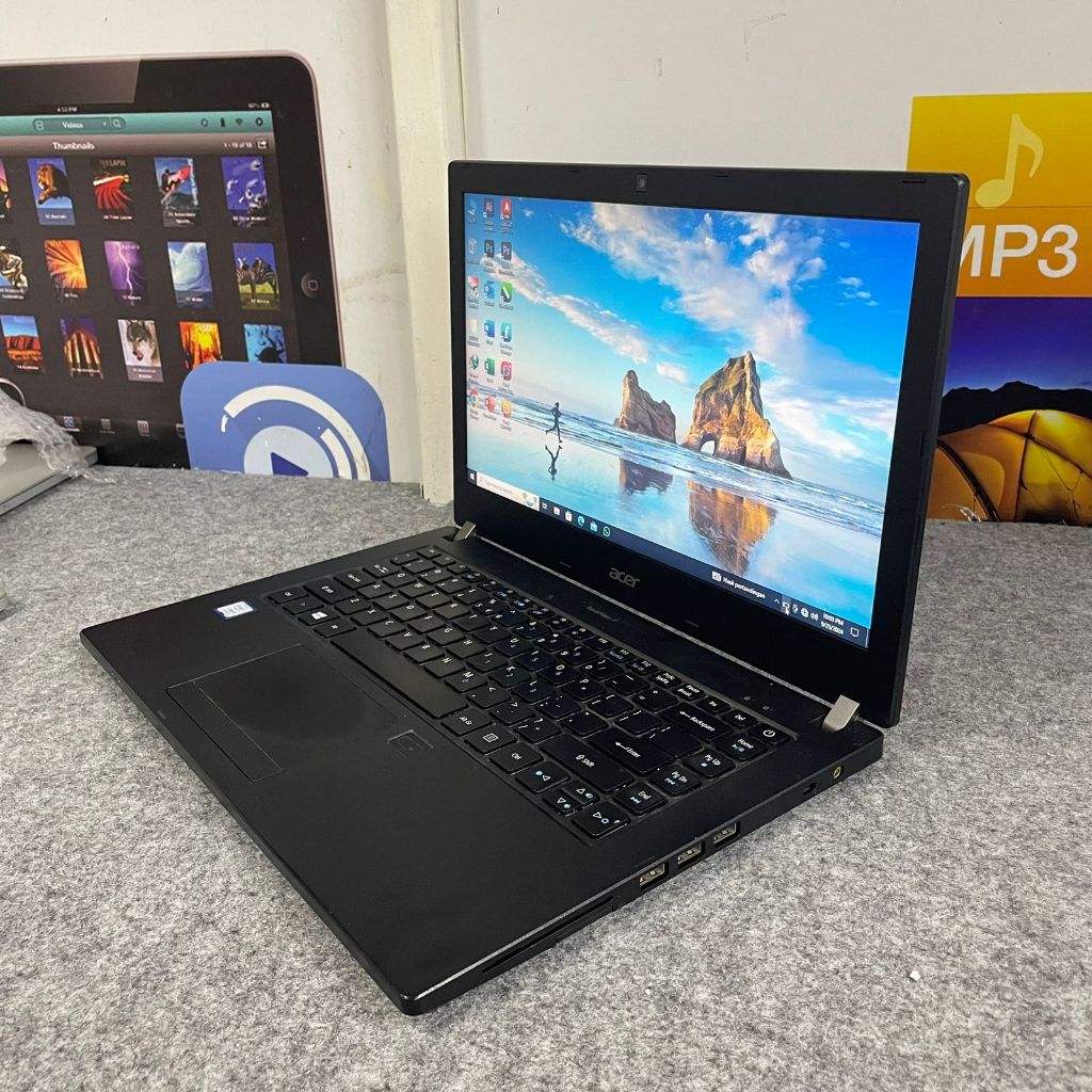 Jual laptop acer travelmate p449/x314 ram 8 GB SSD 256 GB intel core i5 gen 8 mulus grade A ...