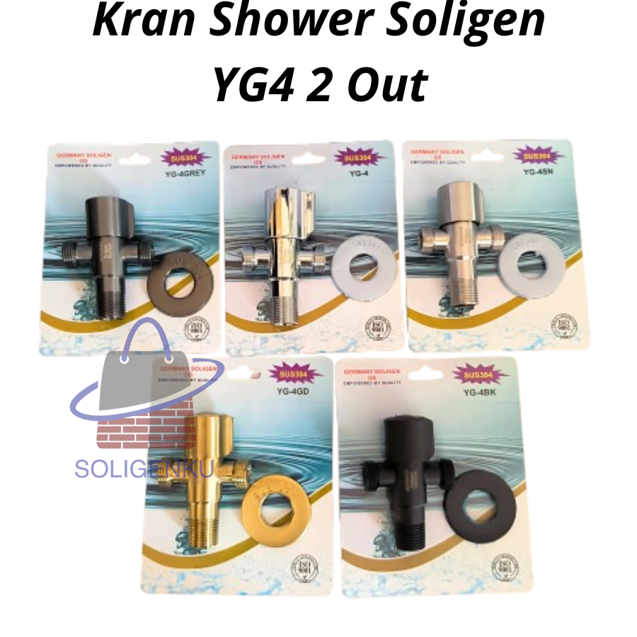 Jual Kran Shower Soligen YG4 2 Out / Stop Keran Kran Kloset Stainless ...