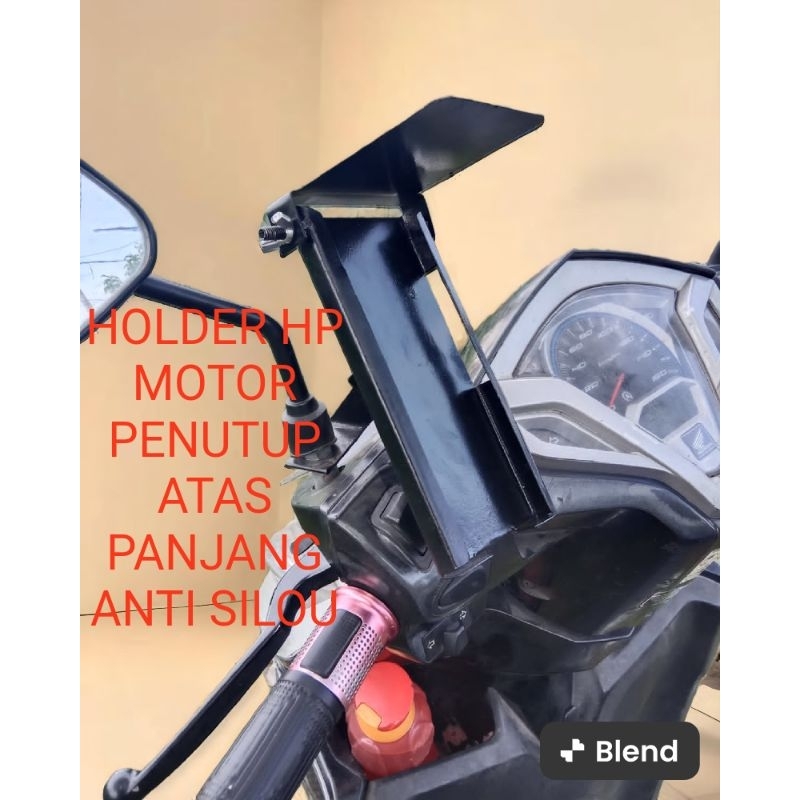 Jual holder hp motor besi penutup atas panjang anti silou | Shopee ...