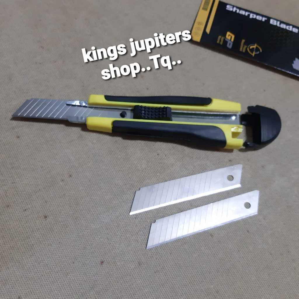 Jual Cuter BESAR + 3 MATA atau ( ISI CUTTER BIG 10PC ) karter kater ...