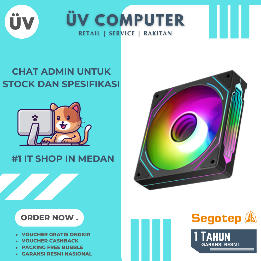 Jual Fan Casing PC Komputer | Segotep HB12 HB 12 Reverse ARGB RGB | Fan ...