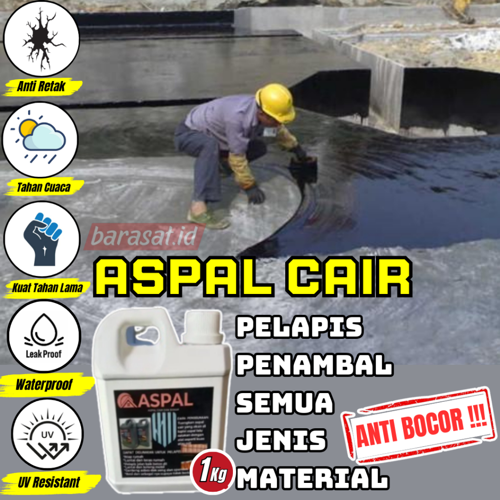Jual Media Pelapis Dak Aspal Cair Anti Bocor Rembes Penambal Pelapis ...