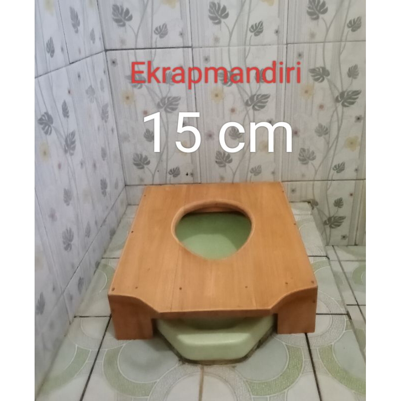 Jual Kursi kayu closet wc kursi jongkok portable P 50 cm L 40cm T 15 cm | Shopee Indonesia