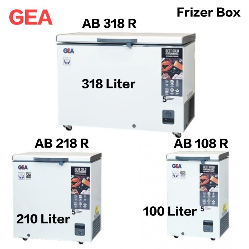 Jual Frizer Box Gea Kapasitas 100/200 Dan 300 Liter AB 108R/AB 208R/AB ...