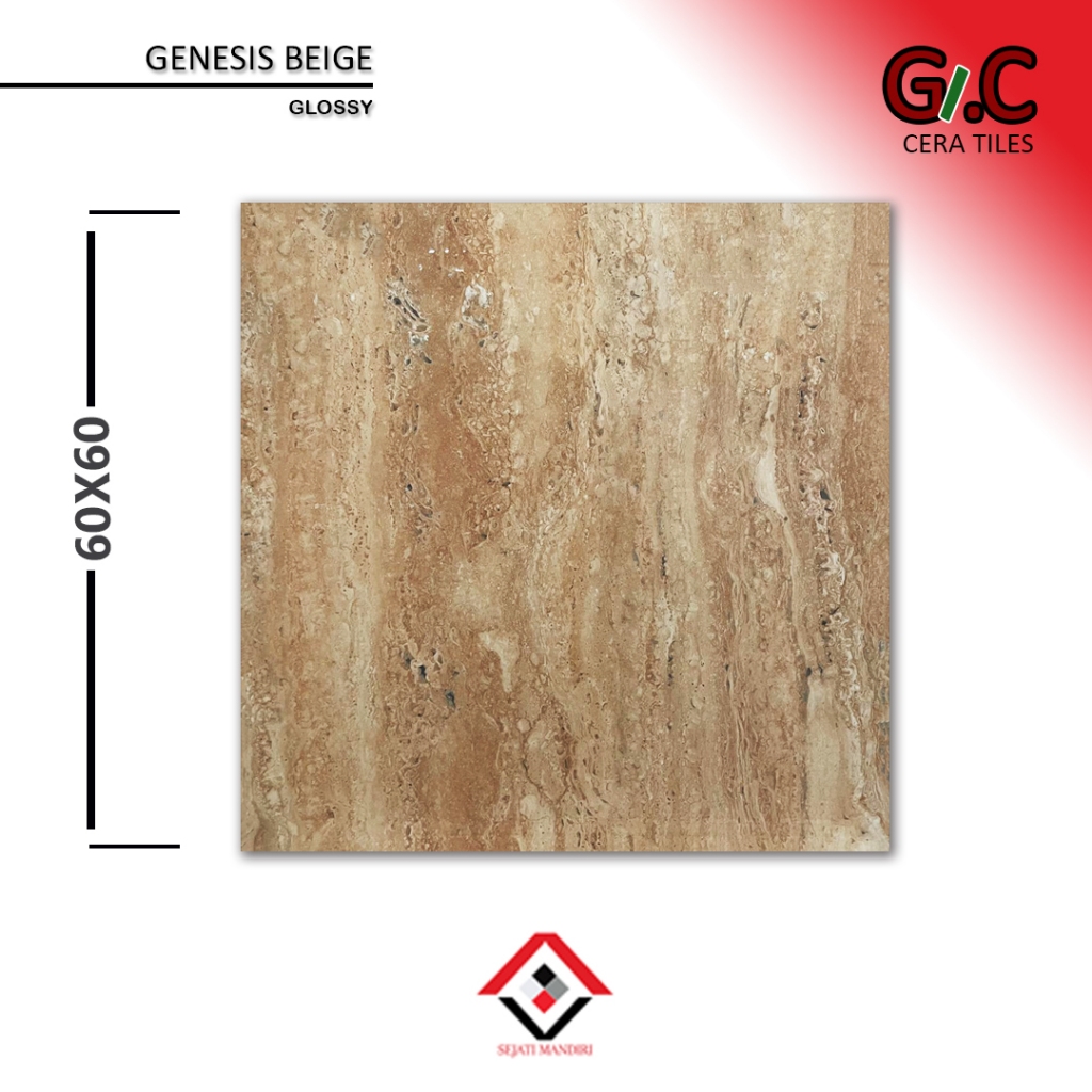 Jual granit 60x60 motif marmer - gc cera tiles genesis beige | Shopee ...