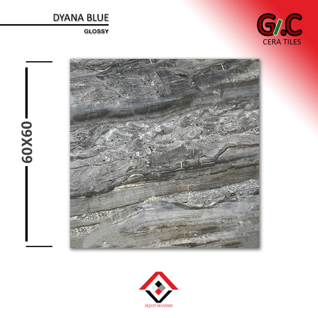 Jual granit 60x60 motif marmer - gc cera tiles dyna blue | Shopee Indonesia