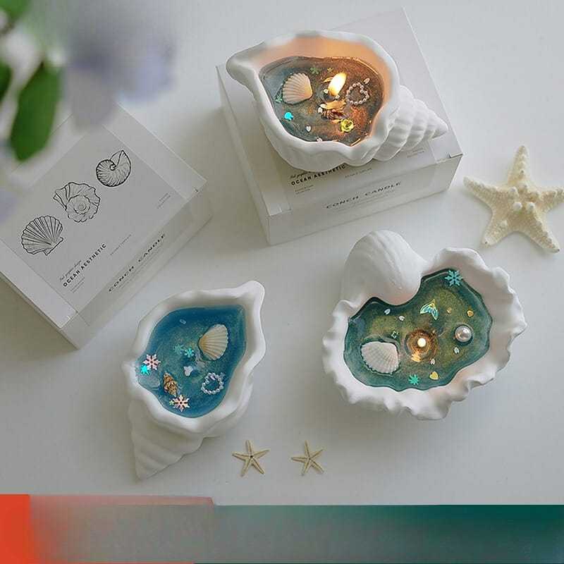 Jual Lilin Aromaterapi Candle Sea Shell/Lilin Aroma Kerang /Lilin Keong wangi gaya laut/Lilin ...