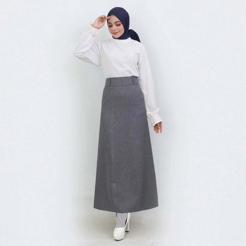 Jual Rok Panjang Model A Line Hitam Basic | Shopee Indonesia