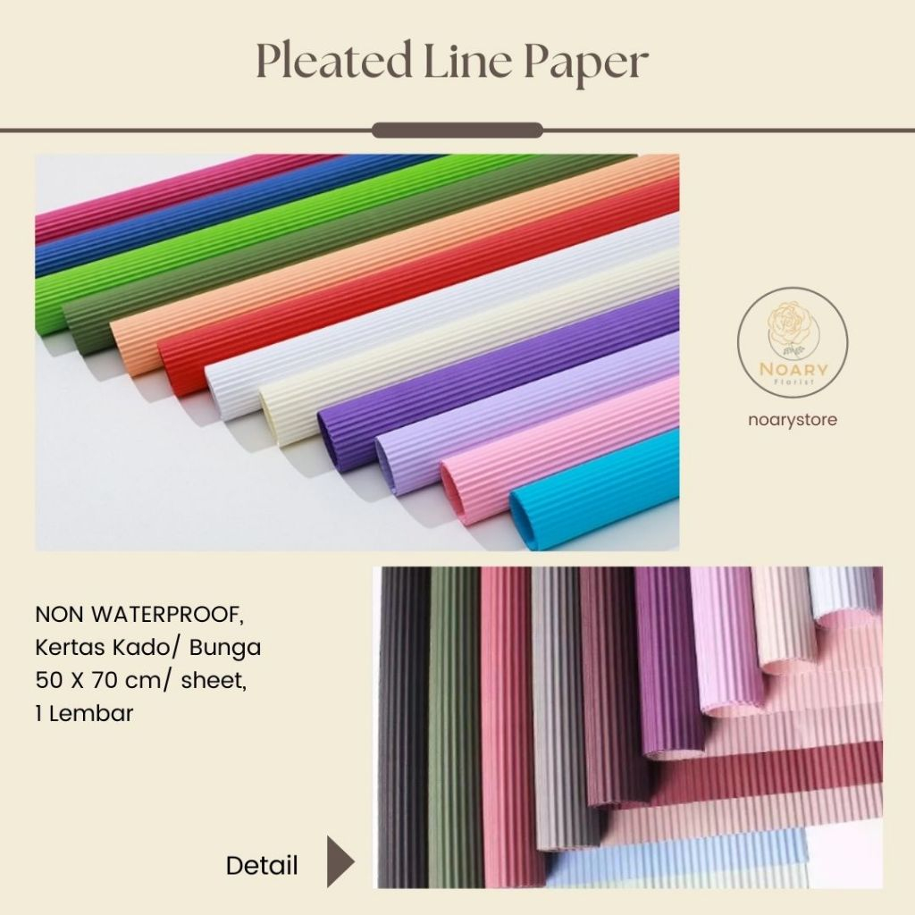 Jual PLEATED LINE PAPER / Flower Wrapping / Cellophane / Wrap / Kertas ...