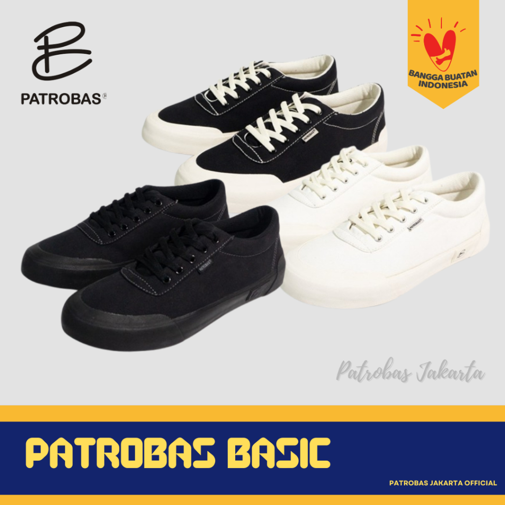 Jual Patrobas Basic Low Black White All Black Off White Original ...