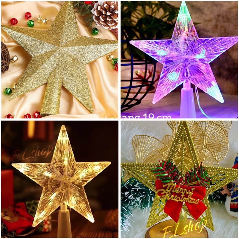 Jual Aksesori top bintang pohon natal star christmas ornamen bintang ...